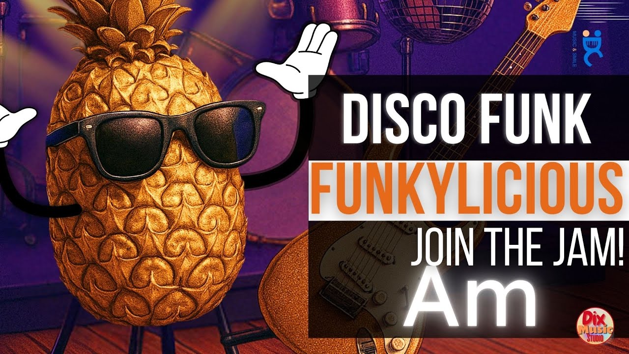 Funkylicious in A Minor dorian | Disco Funk Backing Track for Guitar ...