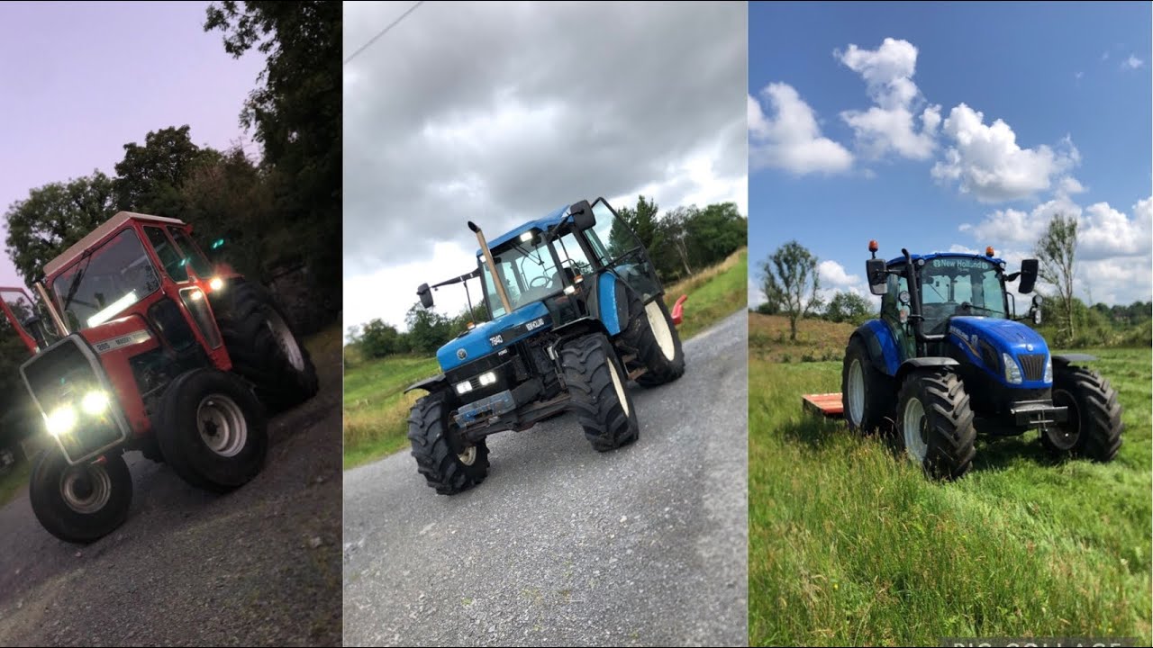 Tractor Tour ~ New Holland 7840 & New Holland T5 & Massey ferguson 265 ...