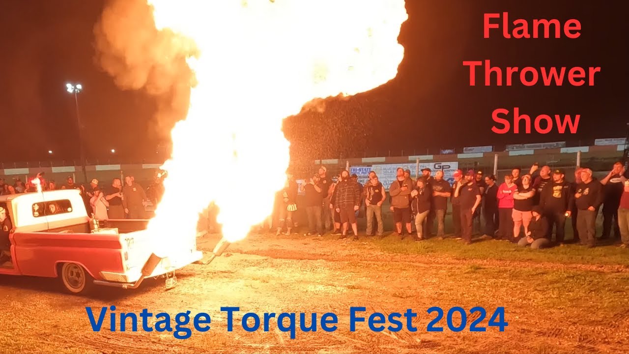 Exhaust Flame Thrower Show at Vintage Torque Fest 2024 Dubuque Iowa ...