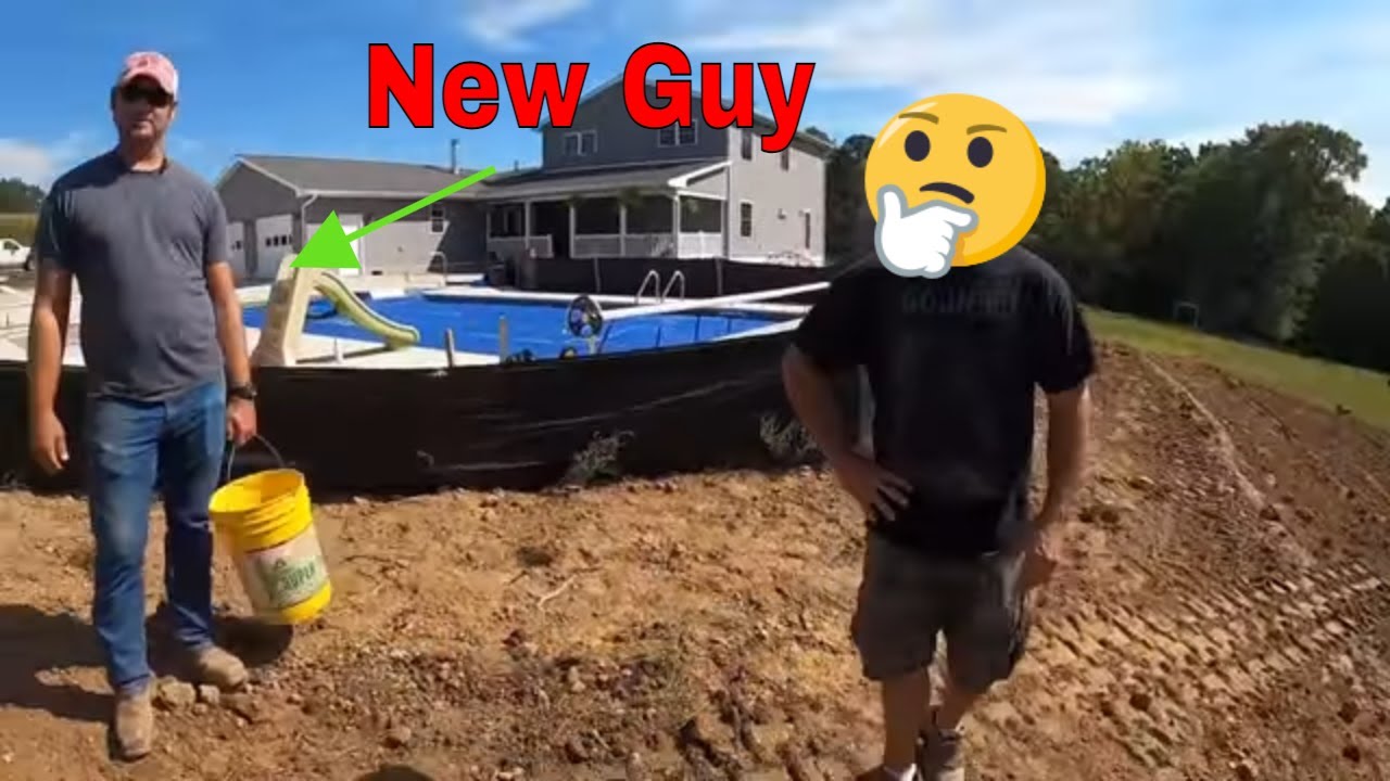 Backfilling And Final Grade Around A Pool: Keep The Water Blue not Brown!! - YouTube