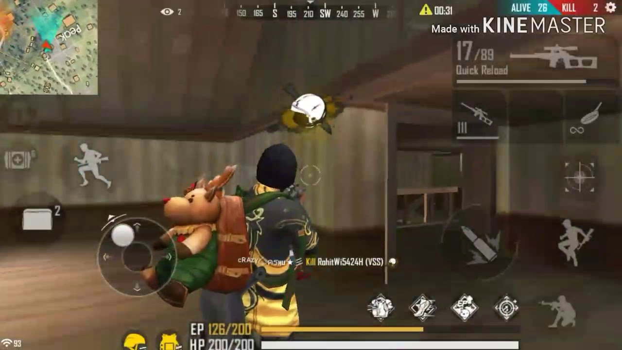 Vss gun challenge in free fire - YouTube