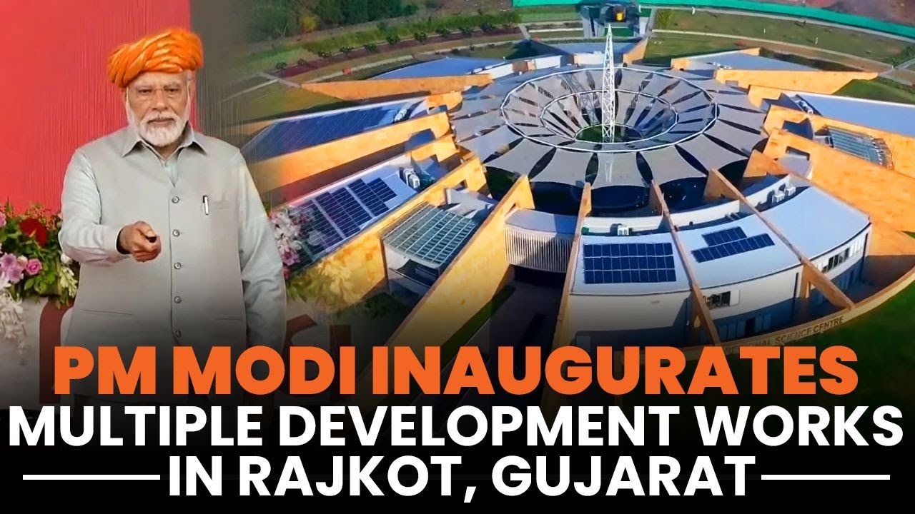PM Modi inaugurates multiple development works in Rajkot, Gujarat - YouTube