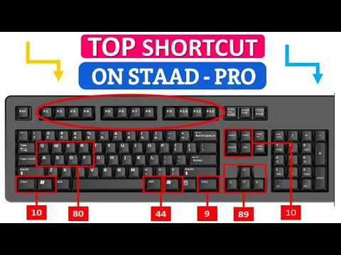 All Staad Pro Shortcut Keys - YouTube