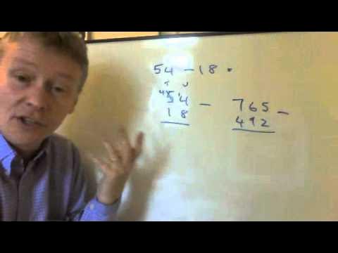 How to subtract or takeaway using column method - YouTube
