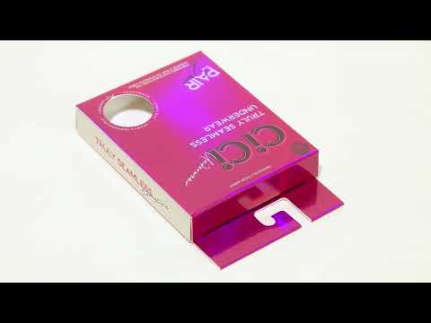 Holographic Printed Hanging Underwear Packaging Box