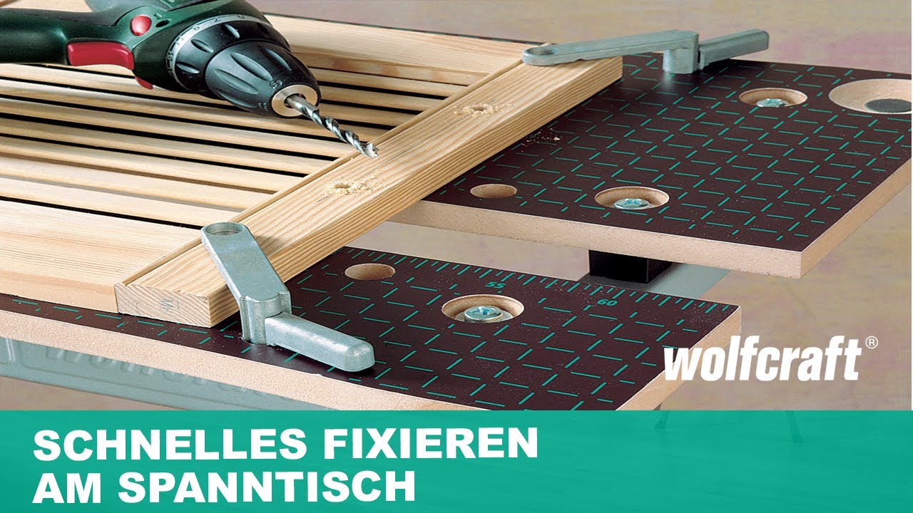 Schnellspanner: Schnelles Fixieren am Spanntisch | wolfcraft - YouTube