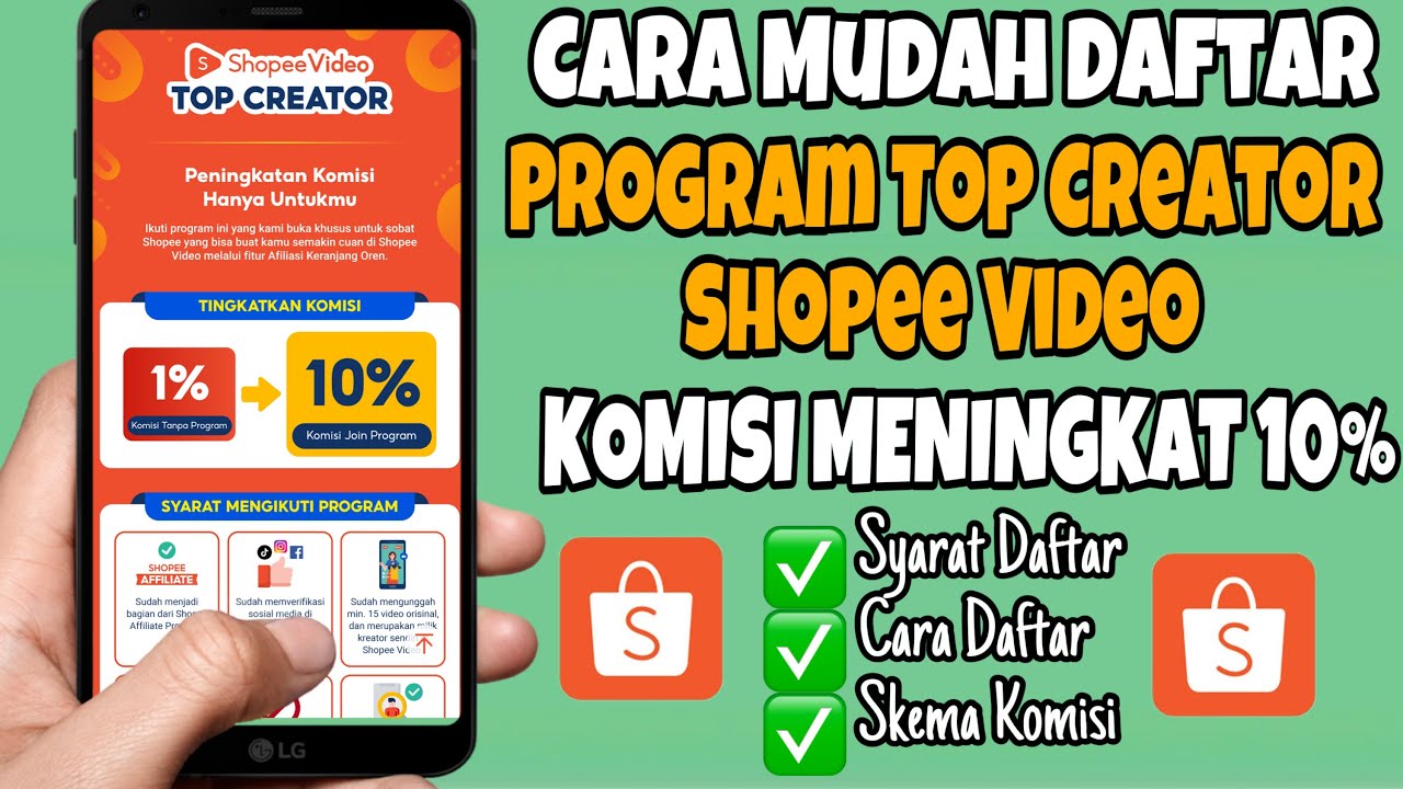 Cara Daftar Top Creator Shopee Video Komisi Meningkat 10% - YouTube
