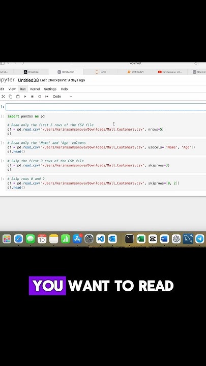How To Read Specific Rows And Columns In Python Dataanalytics Datascience Pythonprogramming