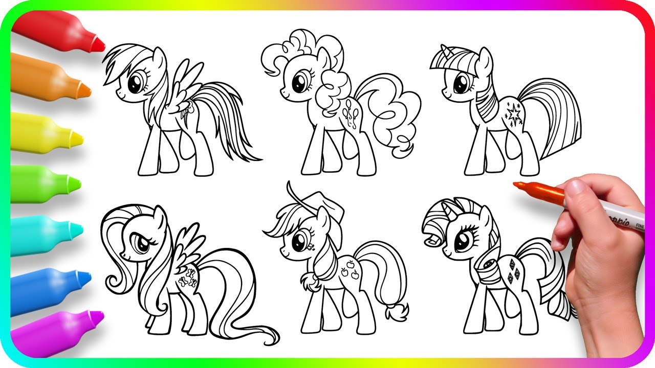 Coloring Pages MY LITTLE PONY. How to draw My Little Pony. Easy Drawing ...