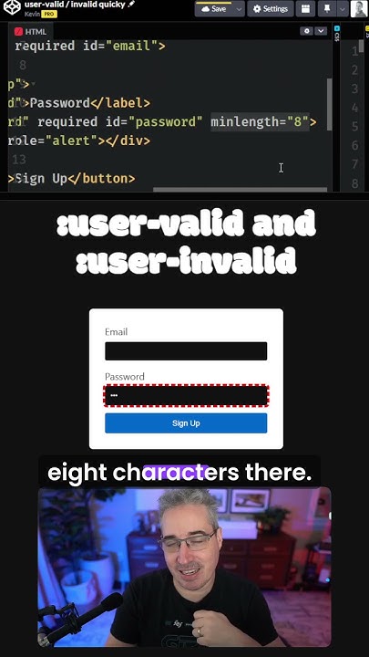 Improve forms with :user-valid and :user-invalid - YouTube