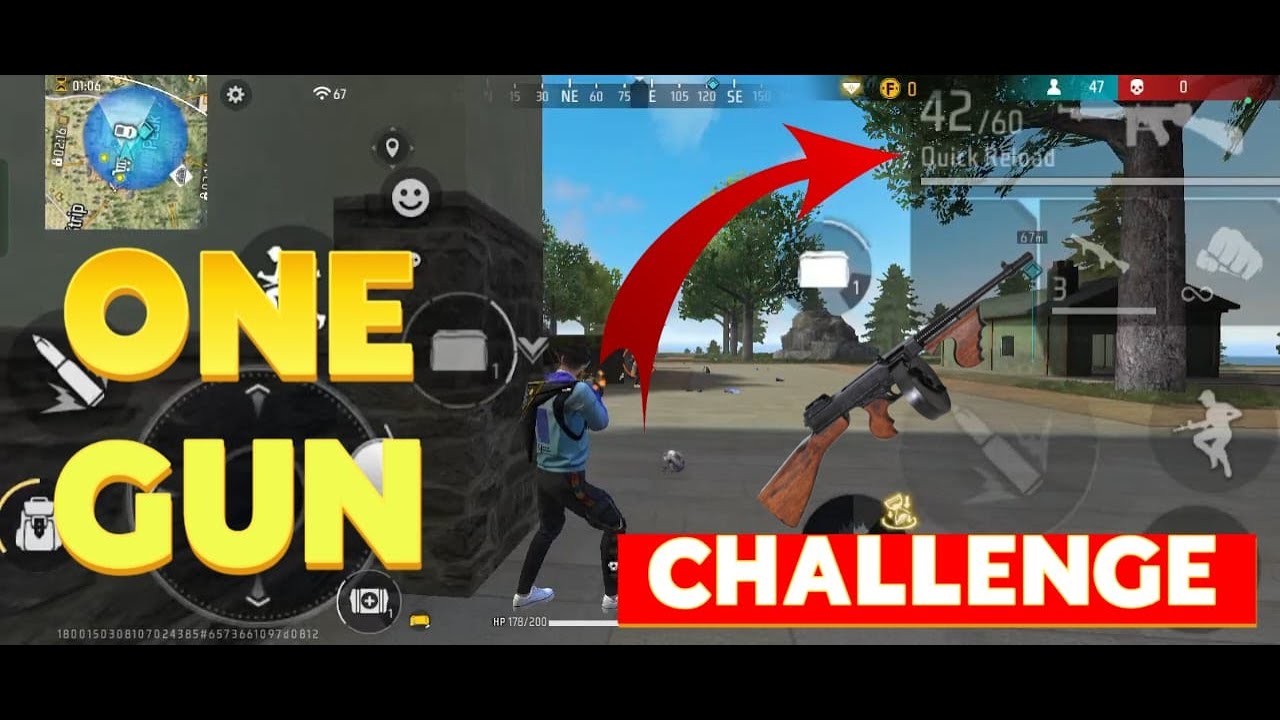 One Gun Challenge in Free Fire: Can I Survive - YouTube