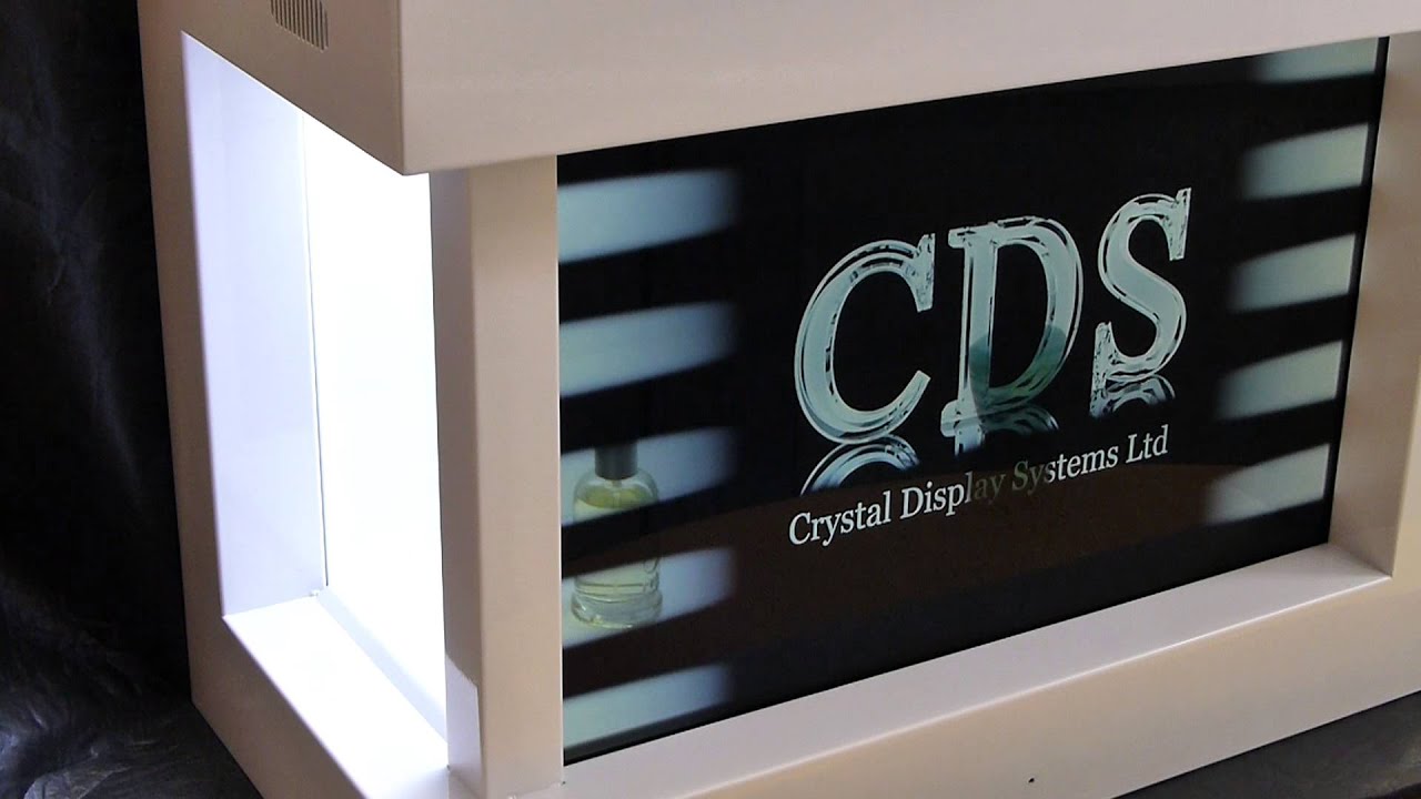 22" Transparent Showcase with side view window - YouTube