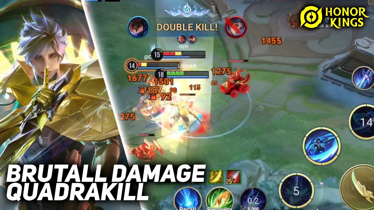 LAM | Brutall Damage QuadraKill | Honor Of Kings - YouTube