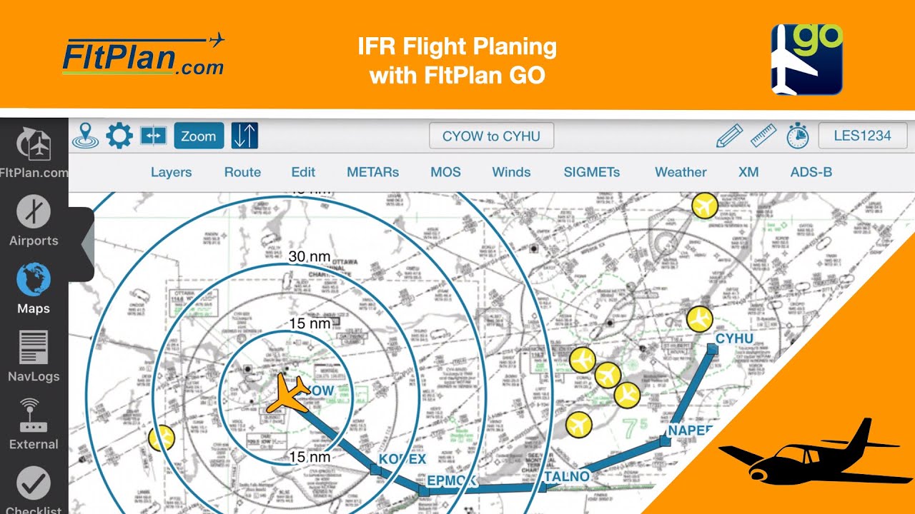 File an IFR Flight Plan in Canada with FltPlan Go - YouTube