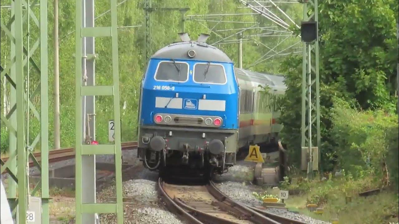 BR 218 058 (412) Blau Press BR 101 IC 2268 und IC 2263 Umleiter Bad Oldesloe - YouTube