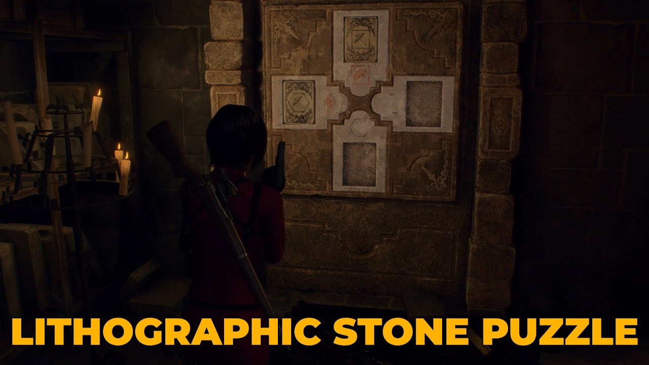 Resident Evil 4: Separate Ways (Lithographic Stone Puzzle in Chapter 4 ...