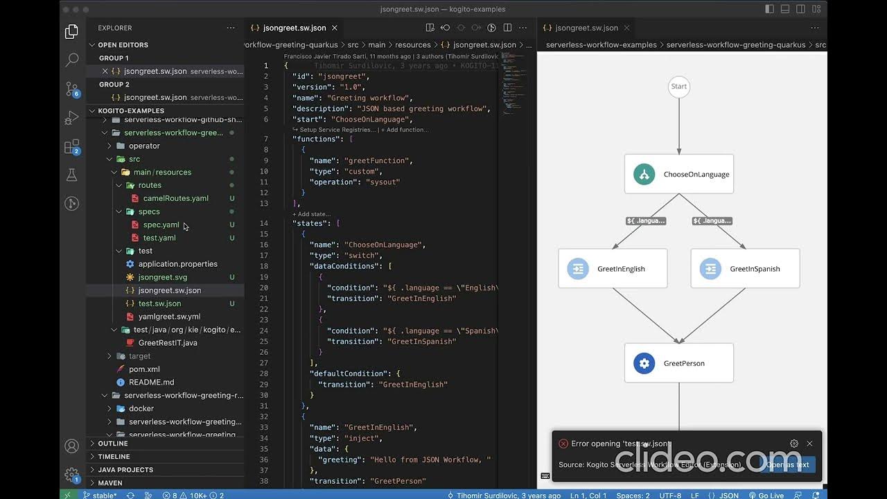Serverless Workflow VSCode Editor Feature - Service Catalog with Camel ...