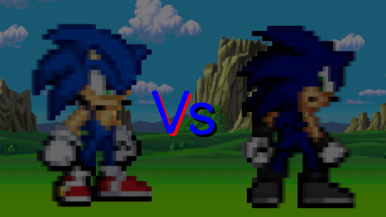 Frontiers Sonic Vs Sonic Black Sprite Animation (50 subs special) - YouTube