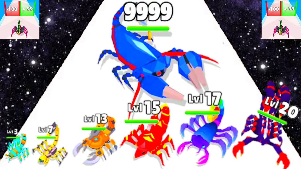 Scorpion Evolution Run - Level Up Scorpion Max Level Gameplay, New ...