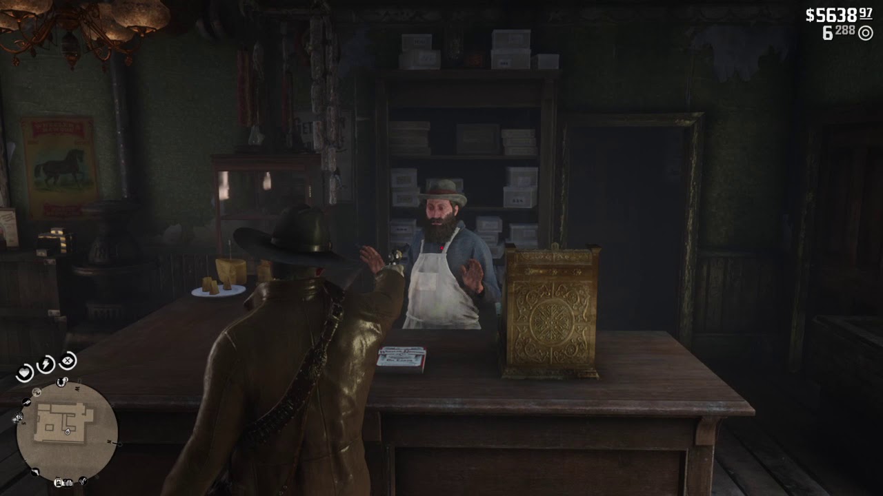 Red Dead Redemption 2 how to rob a shop - YouTube