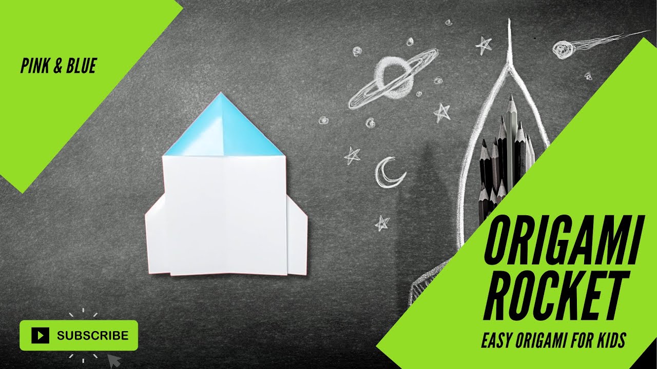 How to make paper rocket/ Origami rocket/ Easy origami for kids/ Paper ...