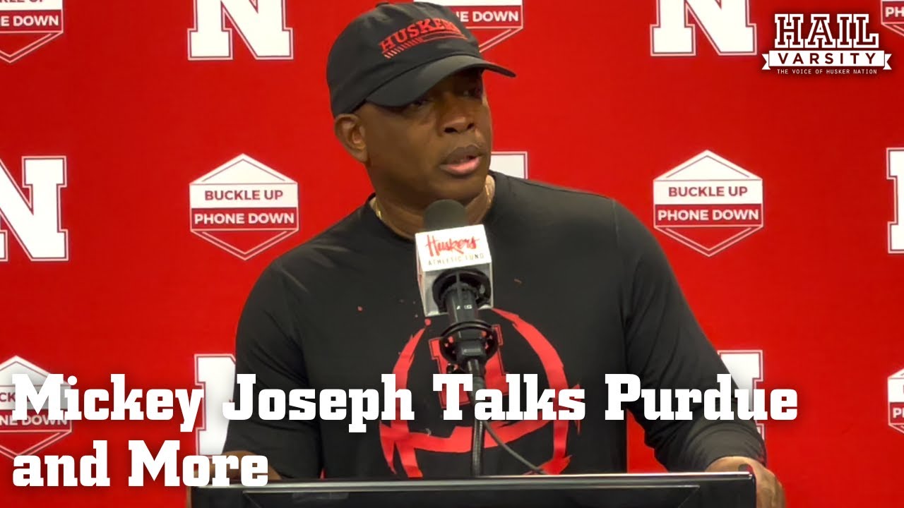 Nebraska Football: Mickey Joseph Talks Purdue and More - YouTube