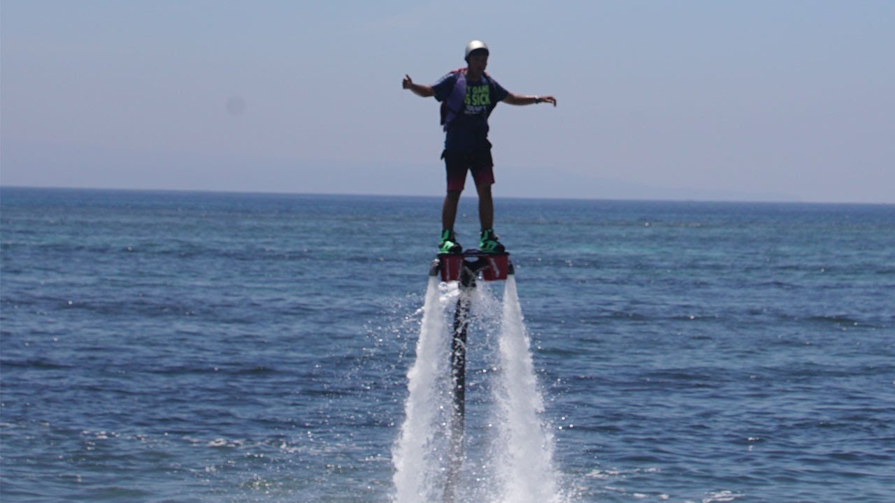 First time flyboarding at Tanjung Benoa Bali - YouTube