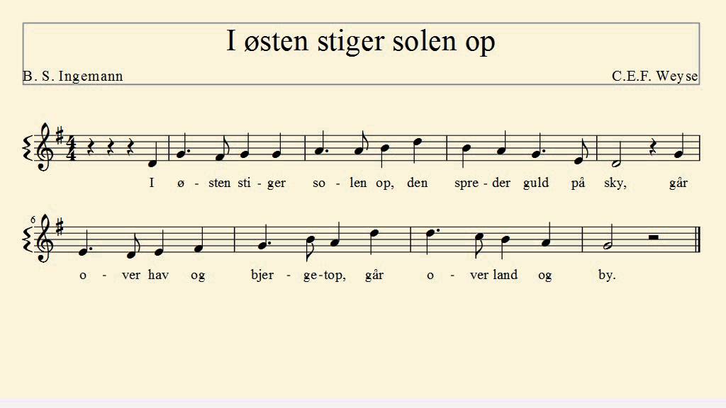 I østen stiger solen op - YouTube