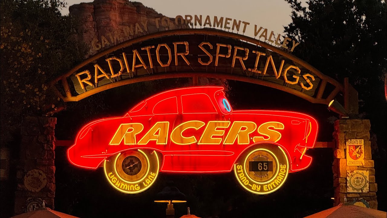 Radiator Springs Racers at NIGHT! (Full Ride POV) - YouTube