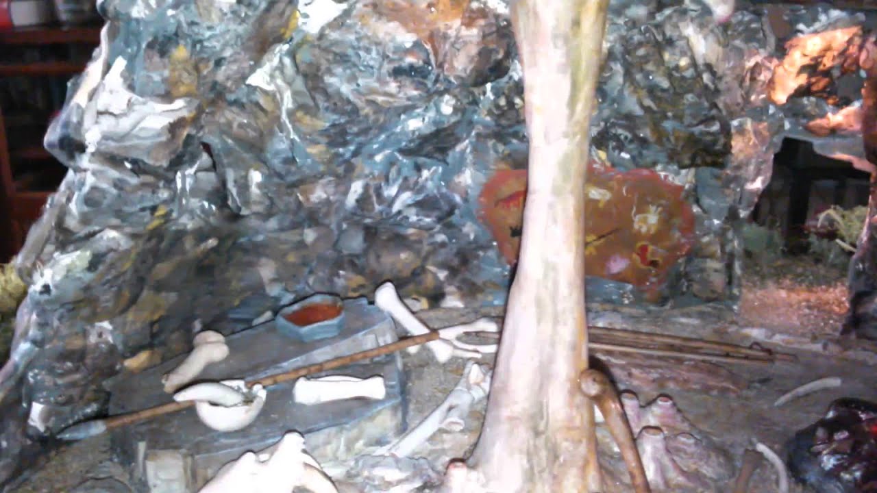 Aurora cave model kit Prehistoric Scenes - YouTube
