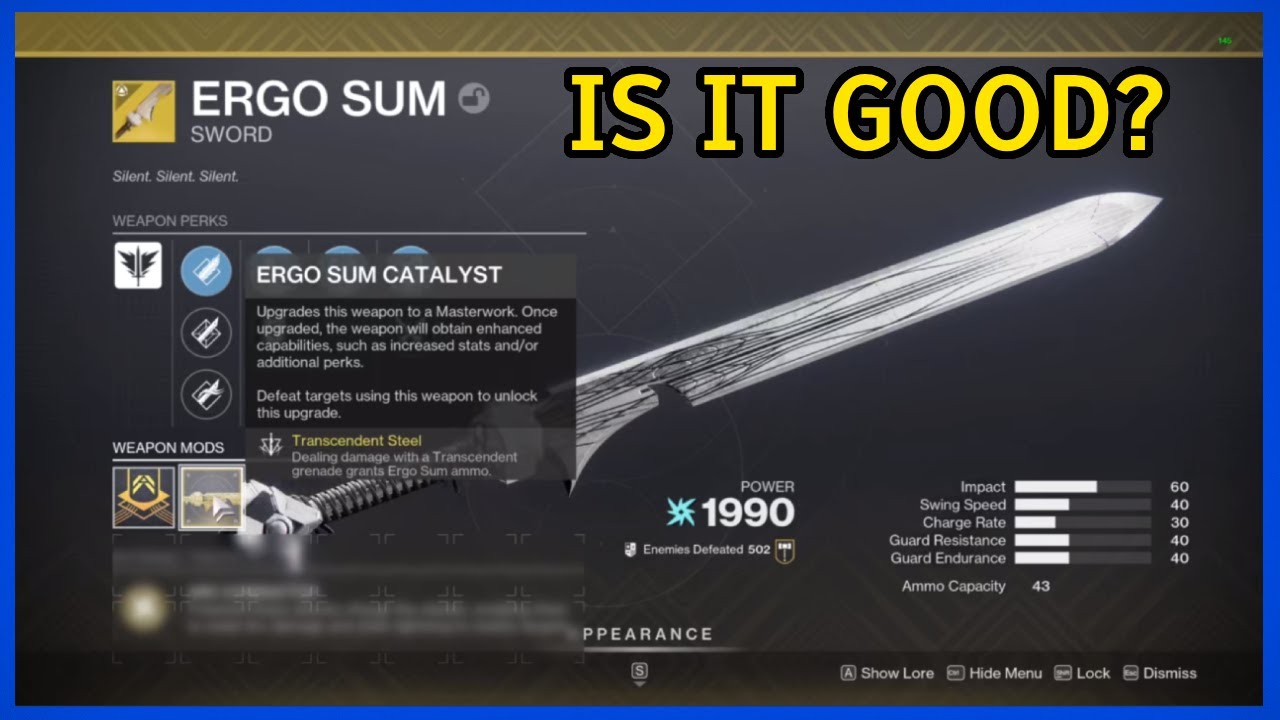 ERGO SUM CATALYST WHAT DOES IT DO! - YouTube