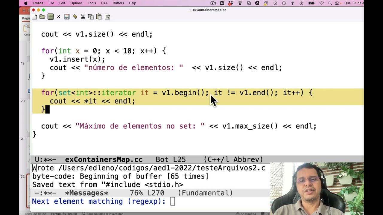 MAPs e SETs em C++ Containers para guardar chaves - YouTube