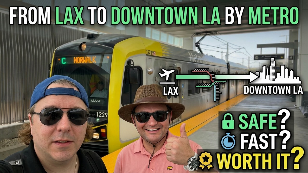 LAX | Riding LA Metro From LAX to Downtown LA via C, and J Line - Part ...