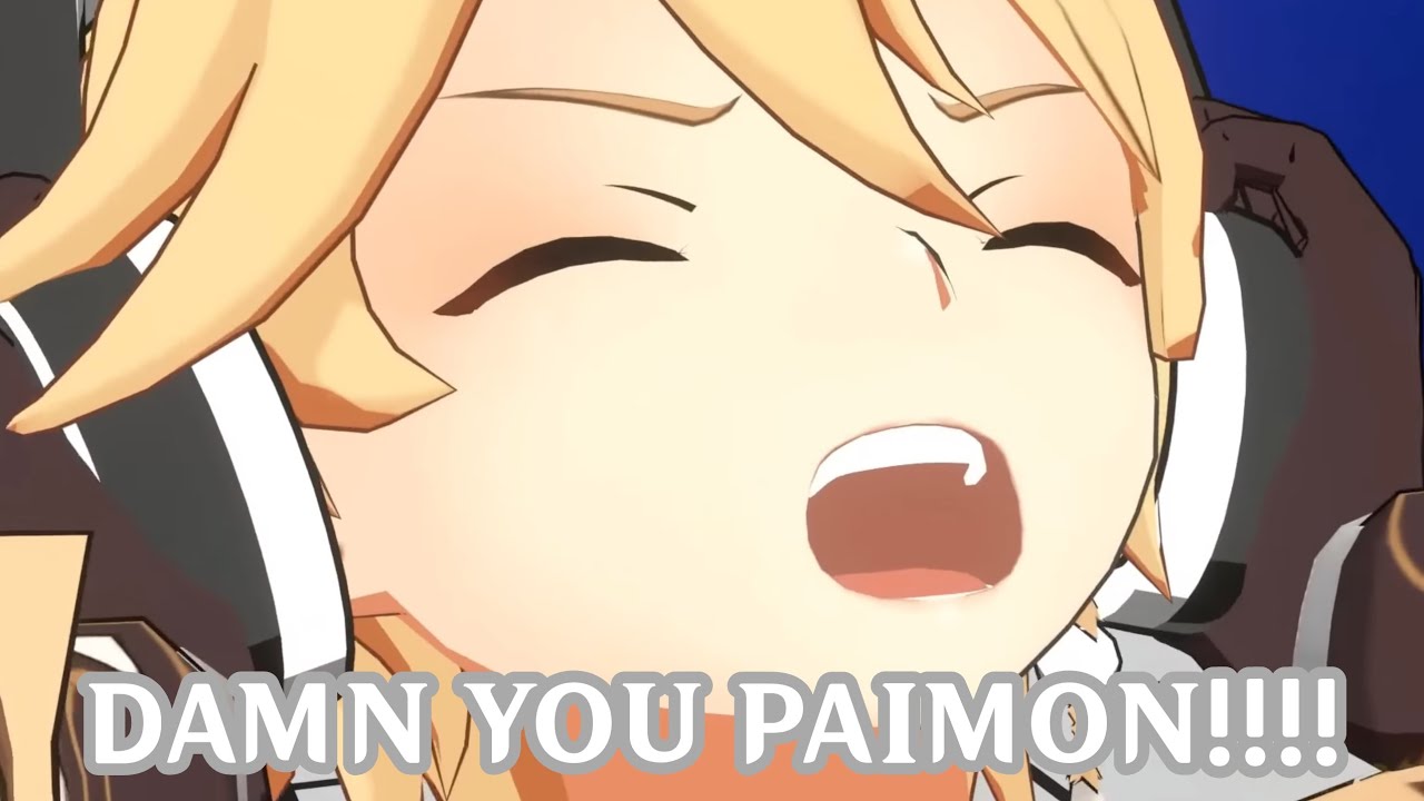 DAMN YOU PAIMON!!!! (Voice by English VA Aether Zach Aguilar) - YouTube