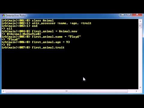 Ruby Programming Tutorial - 5 - Creating Objects - YouTube