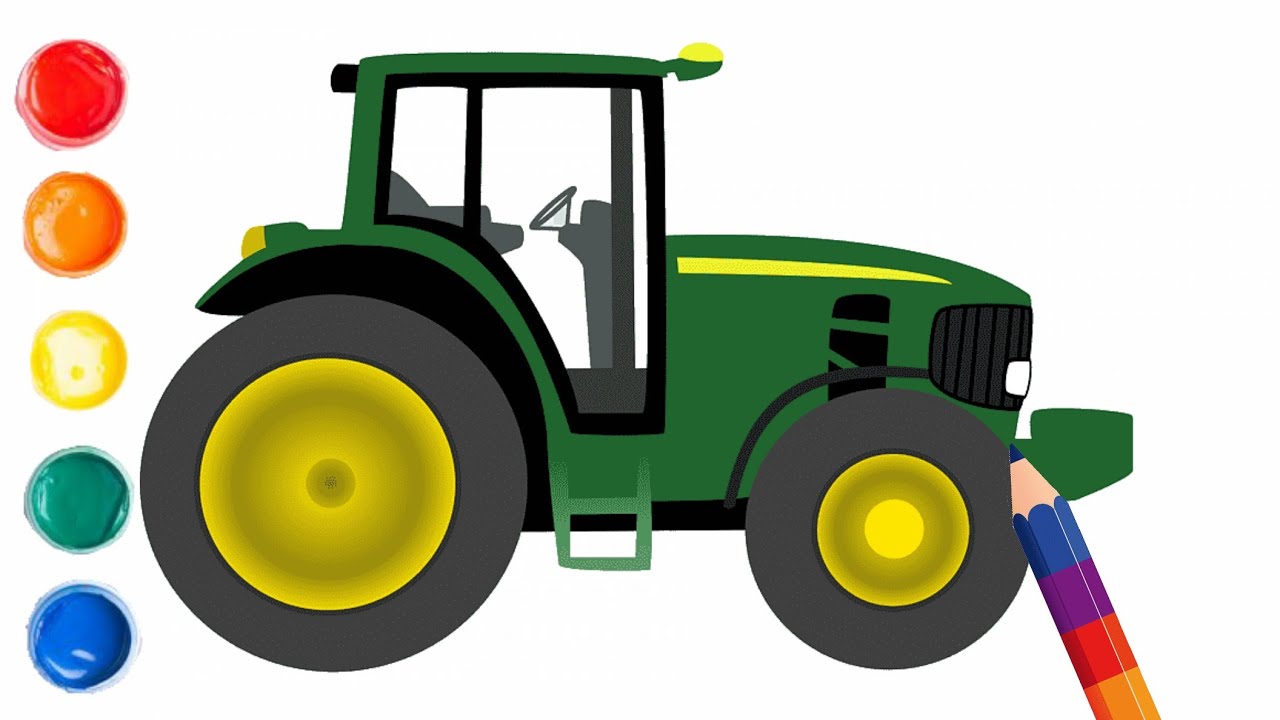 Easy John Deere Tractor Drawing