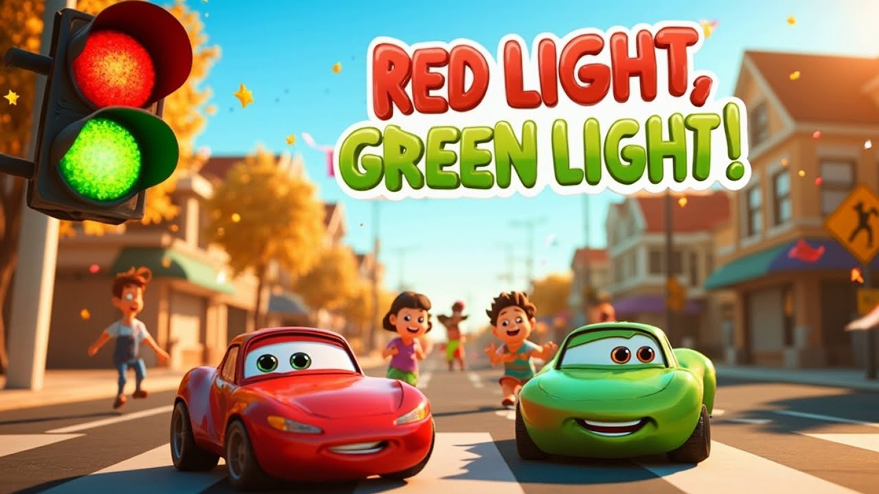 Red Light, Green Light 🚦 | Stop & Go Safety Song for Kids | Learn ...