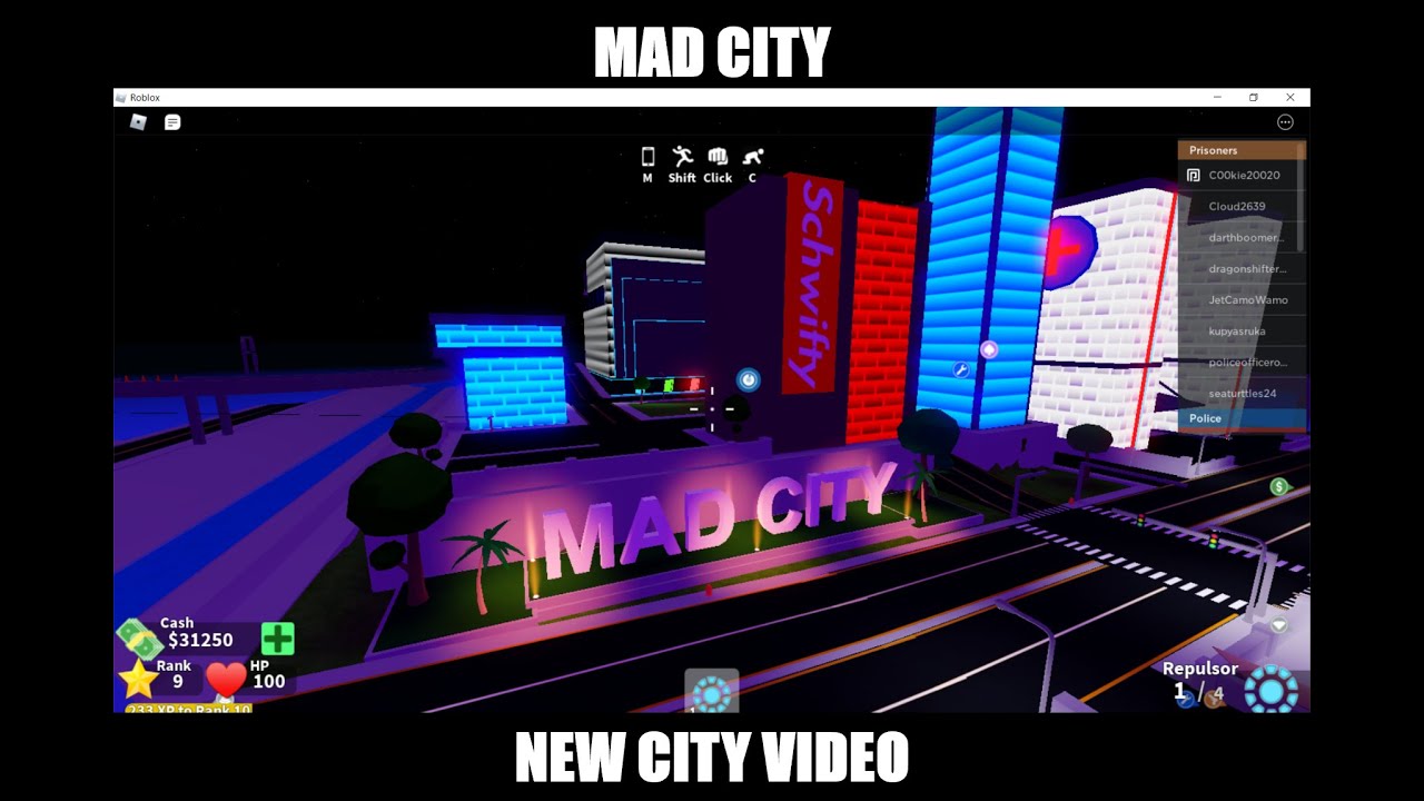 Mad city game play City update - YouTube