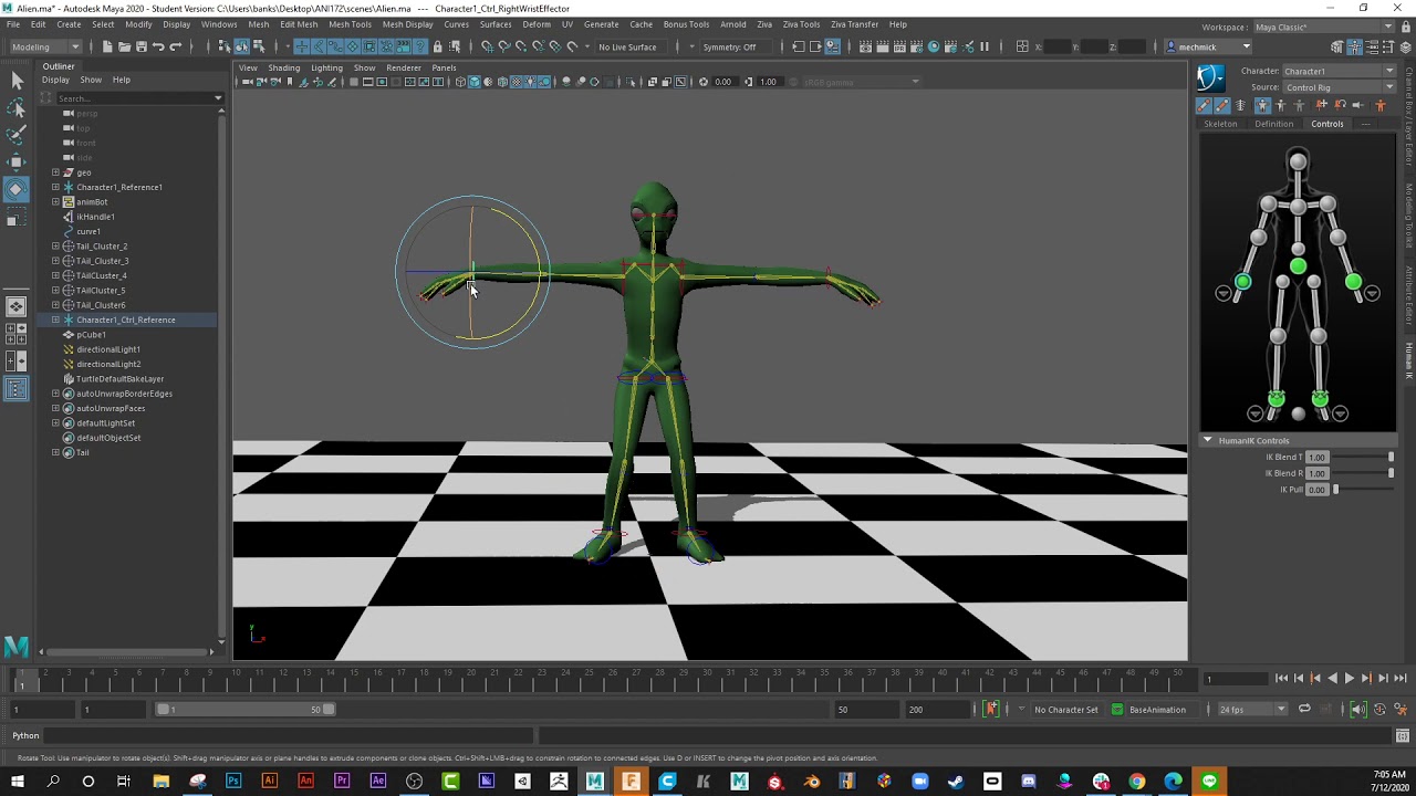 Prepare to Animate using Maya's Human IK - YouTube