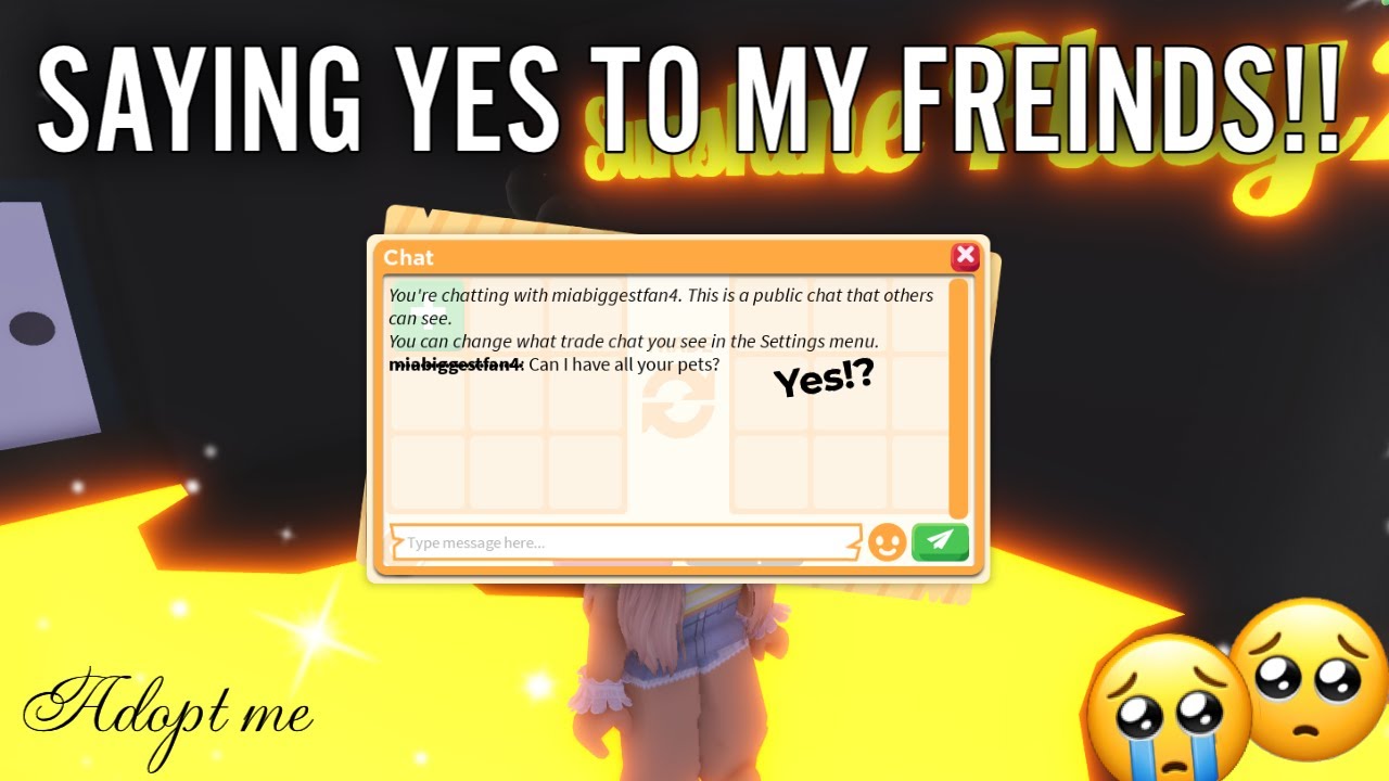 Saying Yes to My Friends For 24 Hours | Adopt Me! - YouTube