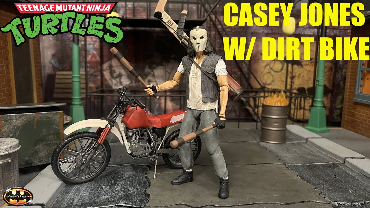 NECA TMNT Casey Jones With Dirt Bike Teenage Mutant Ninja Turtles Movie ...