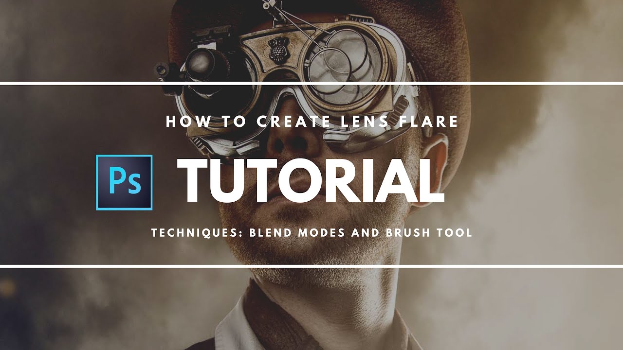 Photoshop tutorial | How to Create lens flare in photoshop - YouTube