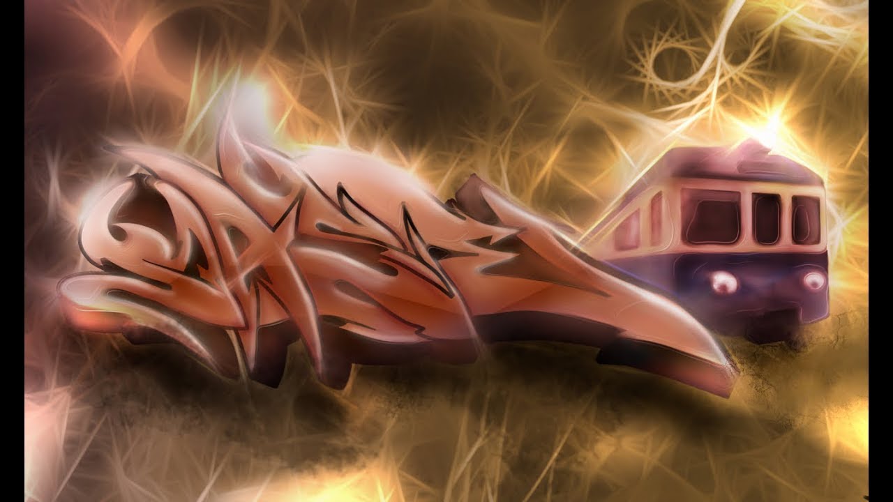 gimp graffiti speed art - YouTube
