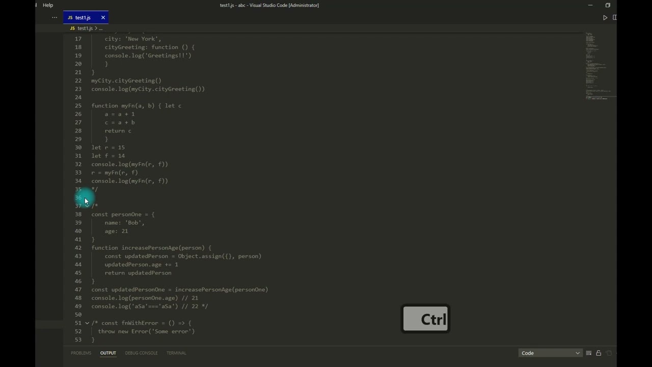 Visual Studio Code, Сворачивание и комментирование кода / Folding and commenting code - YouTube