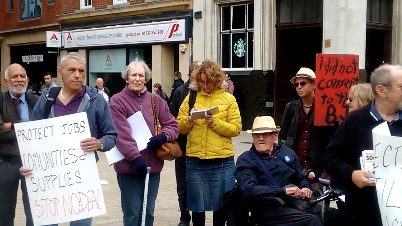 Labour Party Protest Against Prorugation - Peterborough - YouTube