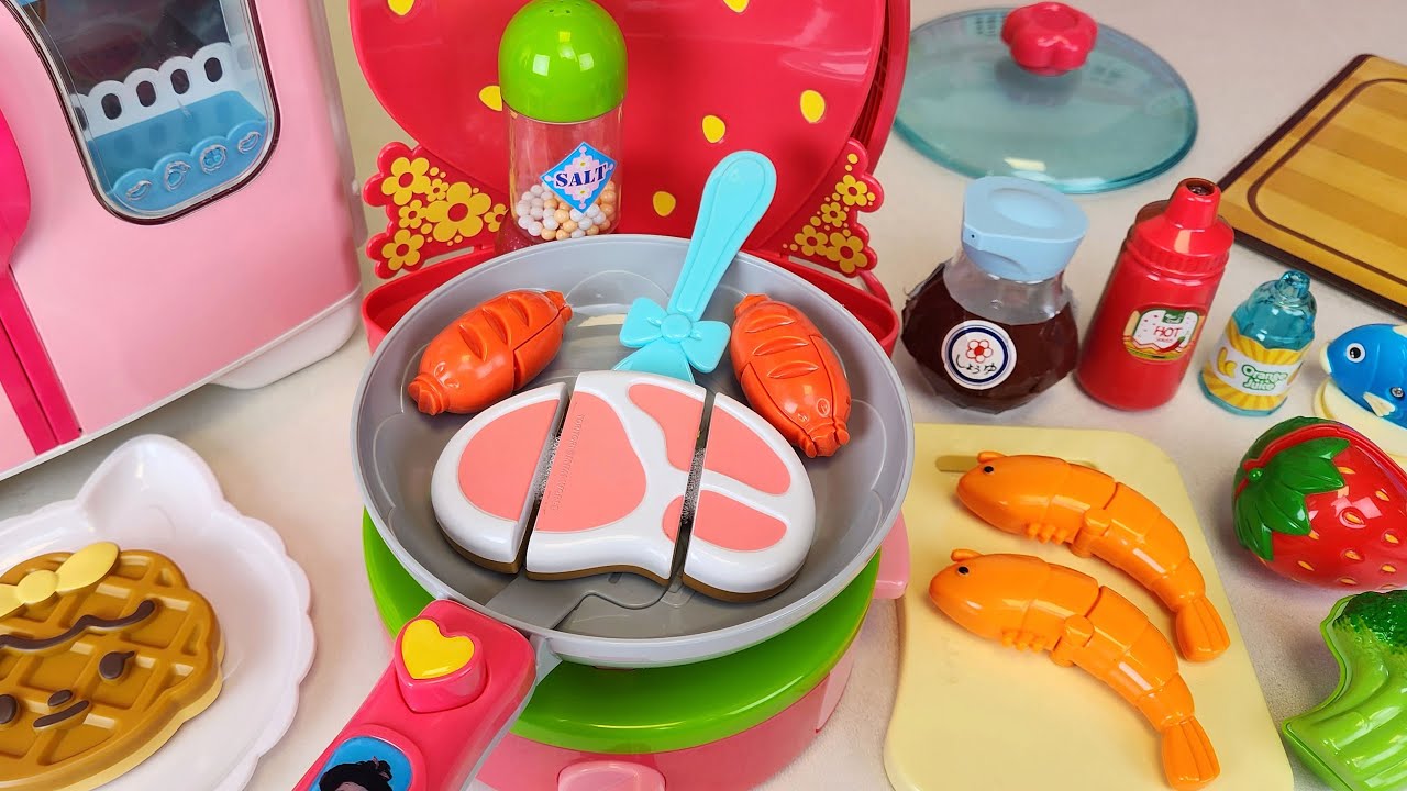 [ ️toy asmr ️] Food Cooking and Kitchen Toys Playset ASMR Satisfying ...