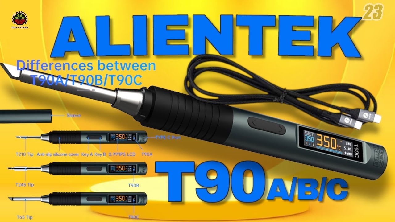 ALIENTEK T90 - новий, сучасний, потужний смарт паяльник на 140W у максимальній комплектації ...