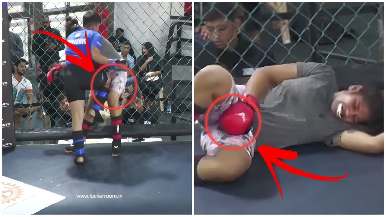 HARD LOW BLOWS IN FEMALE MMA MATCH || FEMALE LOW BLOW - YouTube