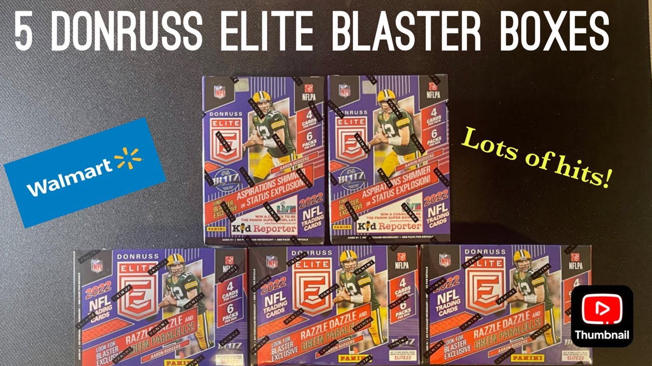 5 Donruss Elite Football Blaster Boxes from Walmart - YouTube
