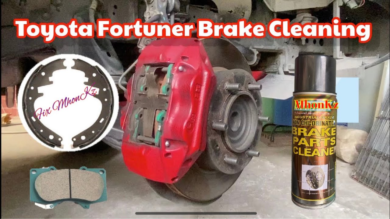Toyota Fortuner Brake Cleaning - YouTube